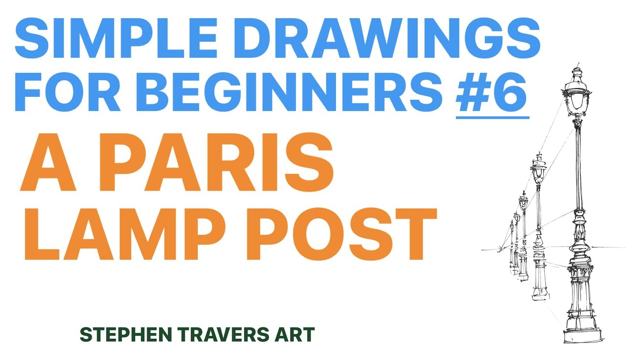 A Paris Street Lamp for Beginners to Draw! - YouTube