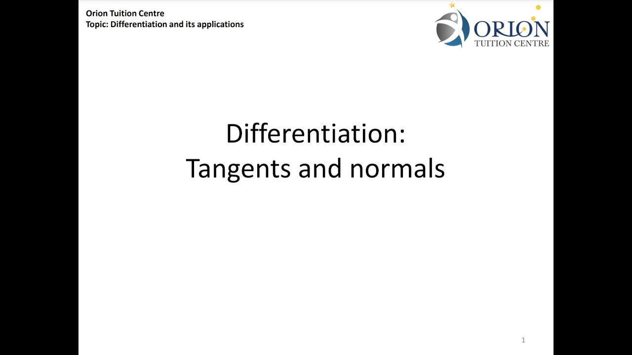 Differentiation 3 - H2 Maths 9758 - YouTube