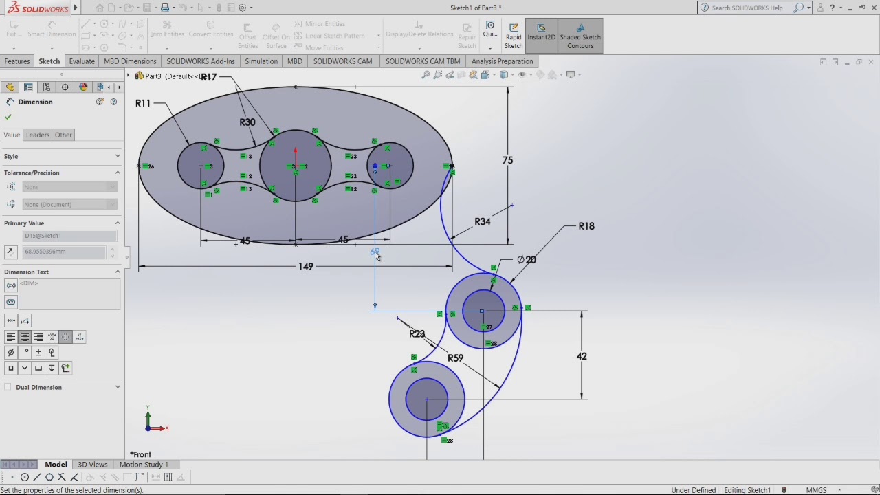 How to make 2D Sketches with Fully Define using Solidwork 2019 - YouTube
