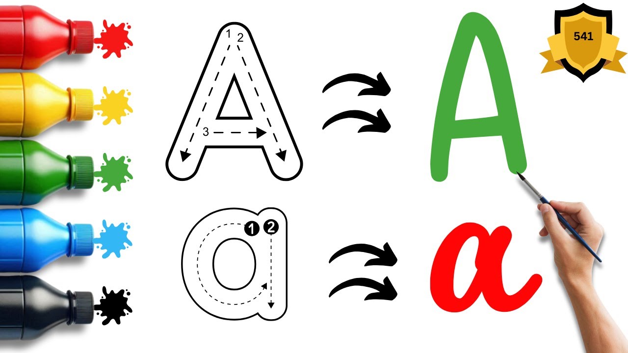 ABCD Alphabet Writing - Fun Upper & Lowercase Letters for Kids | ABCDE ...