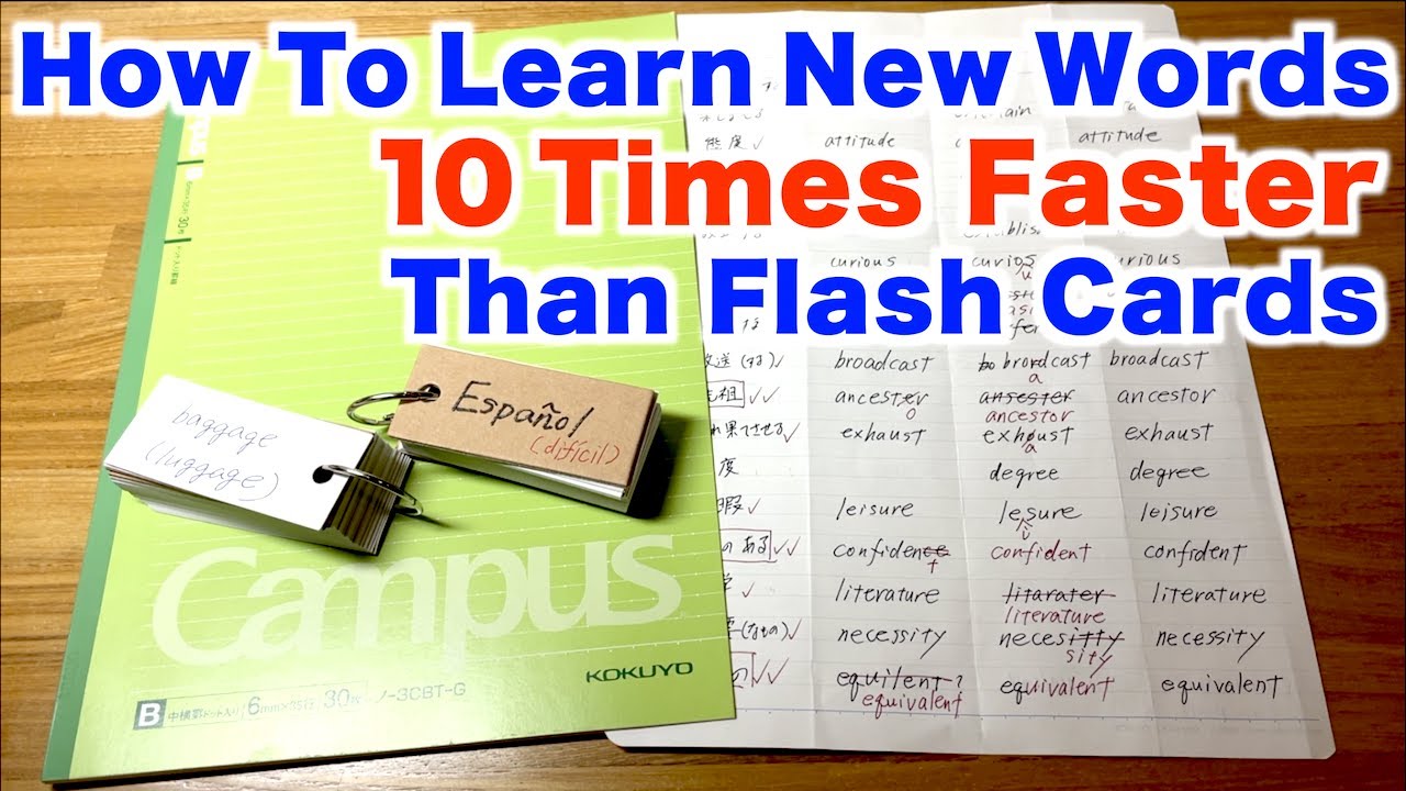 How To Learn New Words 10 Times Faster Than Flash Cards With A Very ...