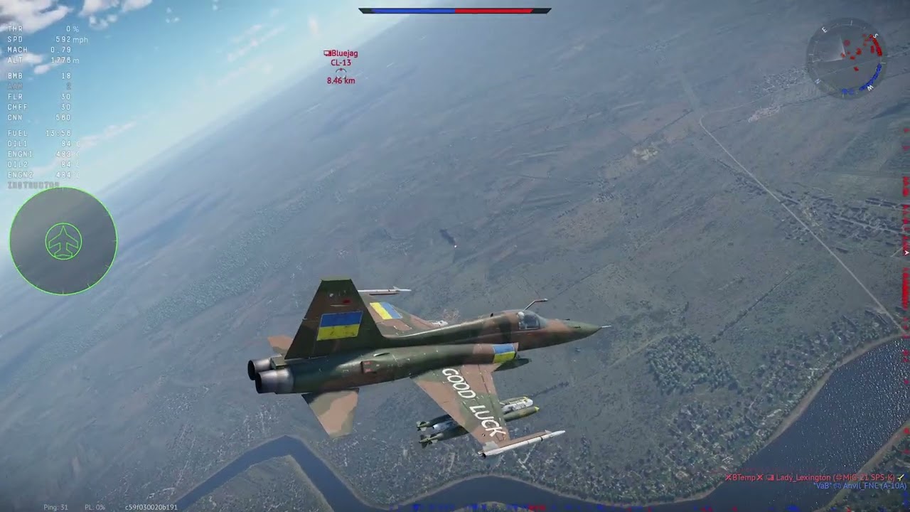 War thunder F-5C - Finishing the mission - YouTube