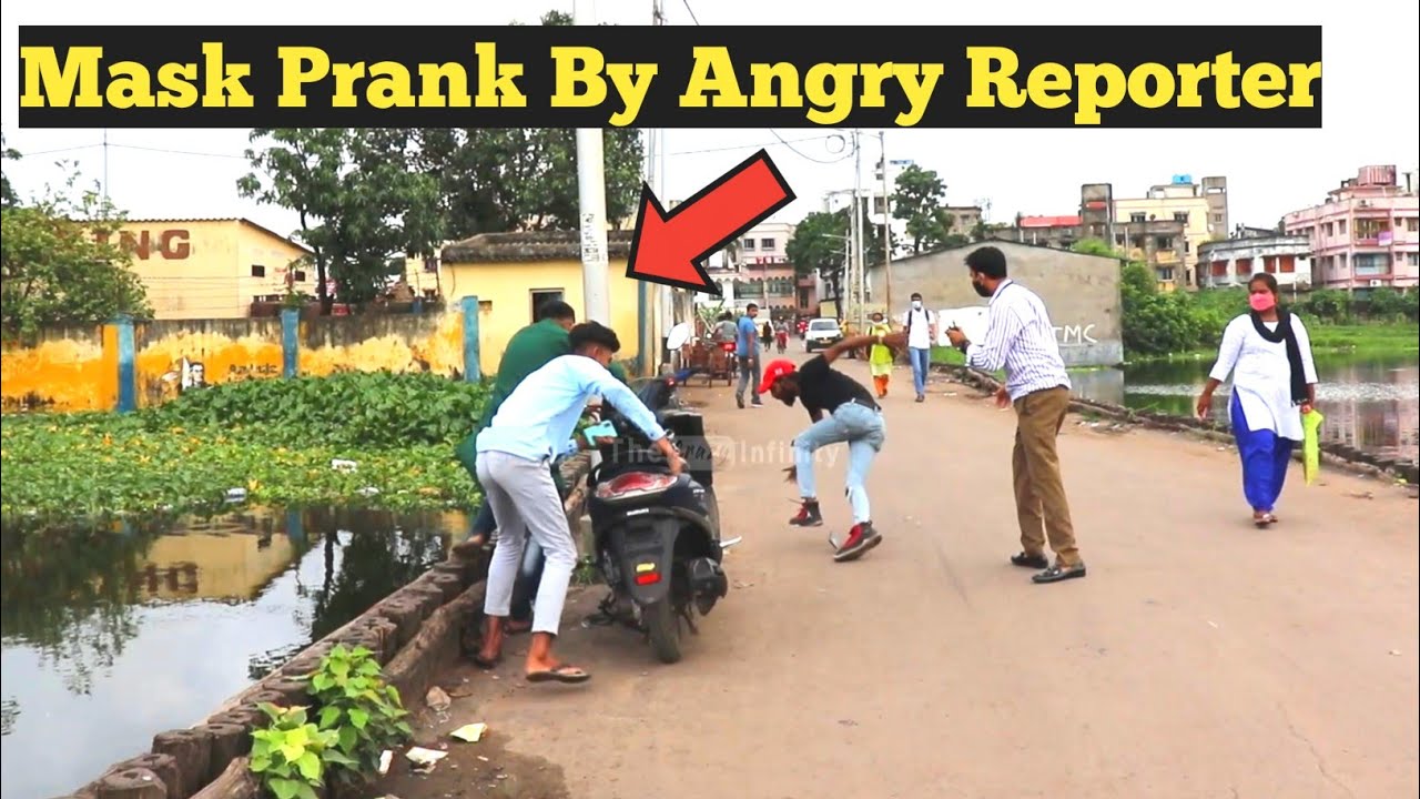 Mask Prank by Angry Reporter - Gone Wrong || The Crazy Infinity - YouTube
