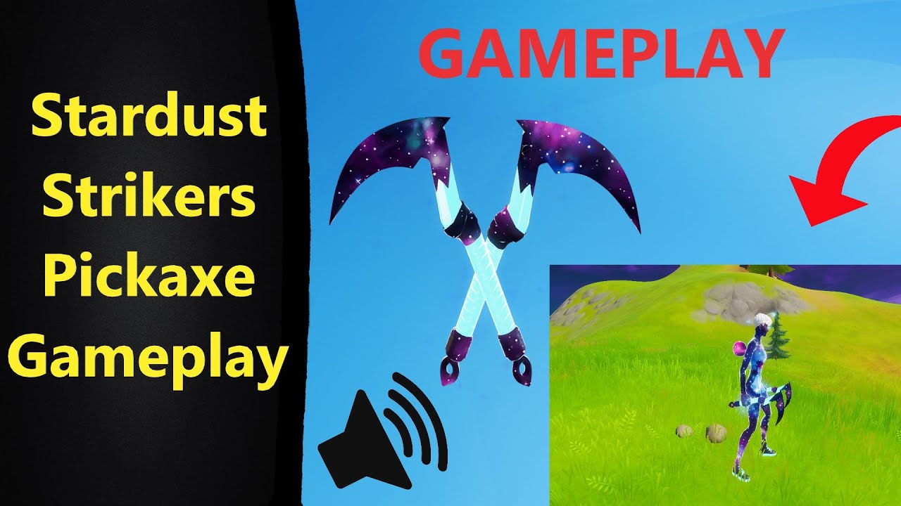 Stardust Strikers Pickaxe Game play in Fortnite *Galaxy Scout Pickaxe ...