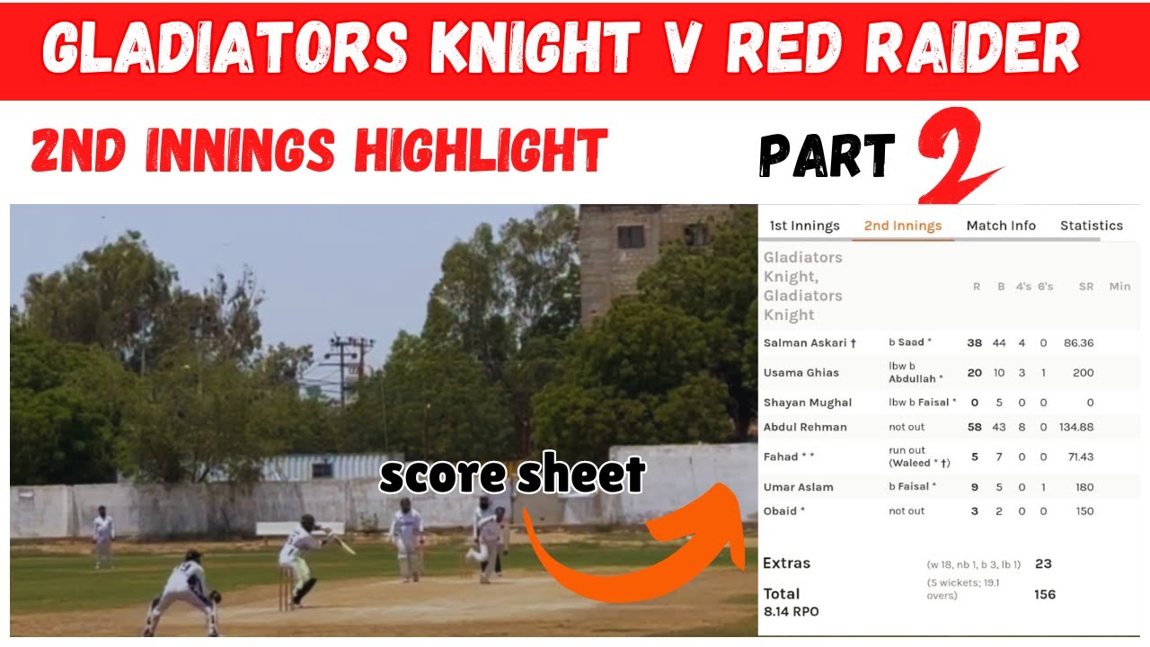Quarter Final |2nd innings highlight | chasing 154 runs |Gladiators ...