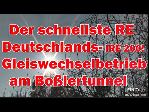 Der schnellste RE Deutschlands ist IRE 200! Im Gleiswechselbetrieb am ...