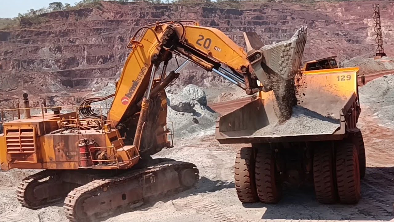 Amazing Face Shovel Excavator Loading In Beml Haulpak BH60M ...