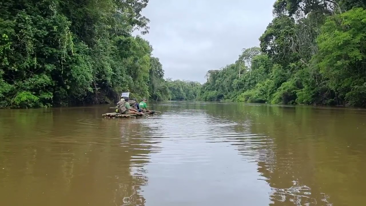 Lucy Shepherd and team floating down Rewa river under the Kanuku ...