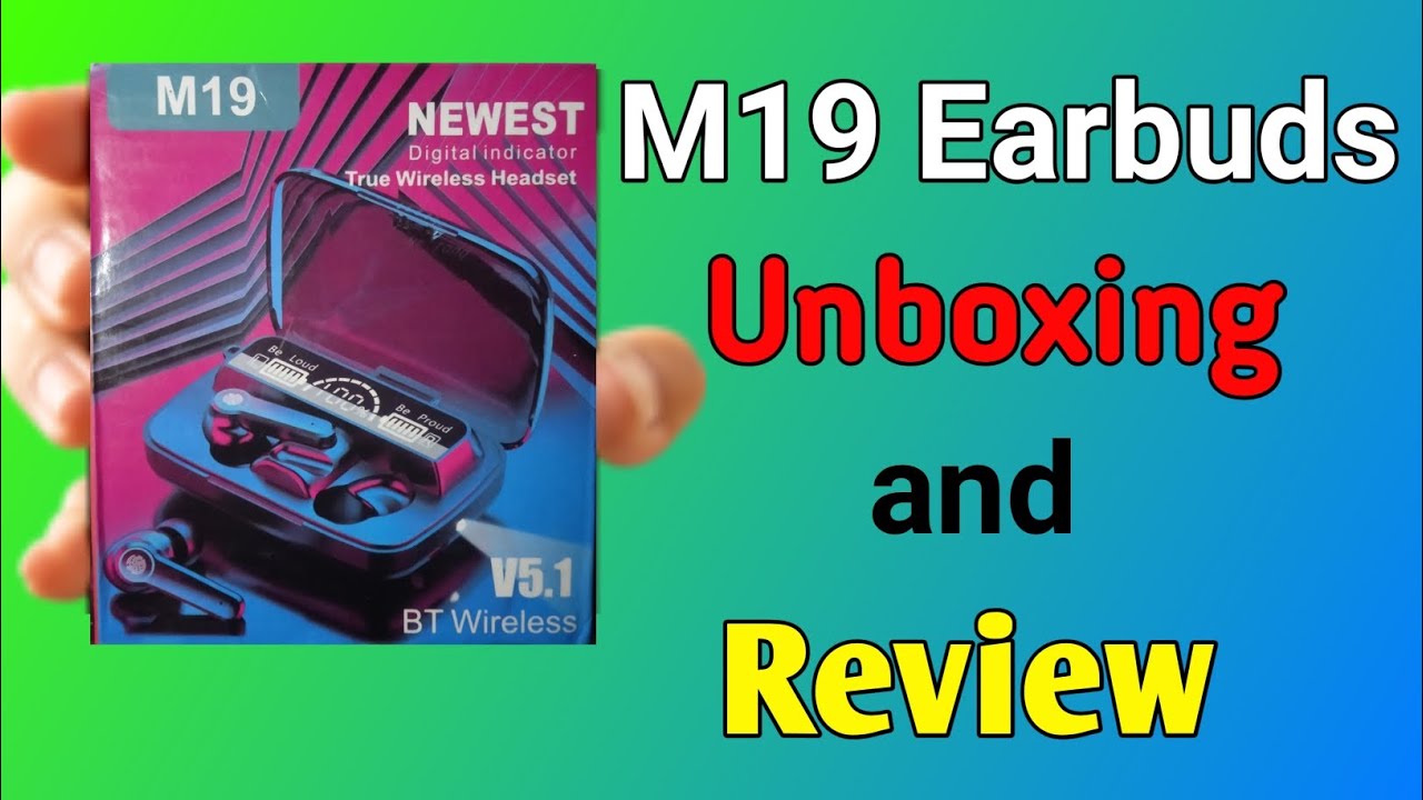 M19 Earbuds Unboxing | M19 NEWEST Digital Indicator TWS Airpods ...