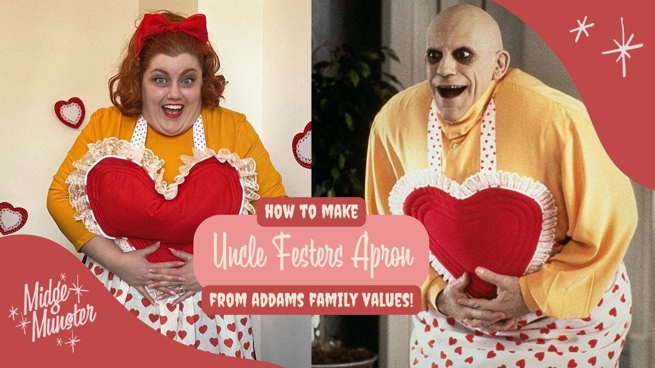 HAPPY VALLOWEEN! | Making Uncle Fester's Heart Apron from Addams Family ...