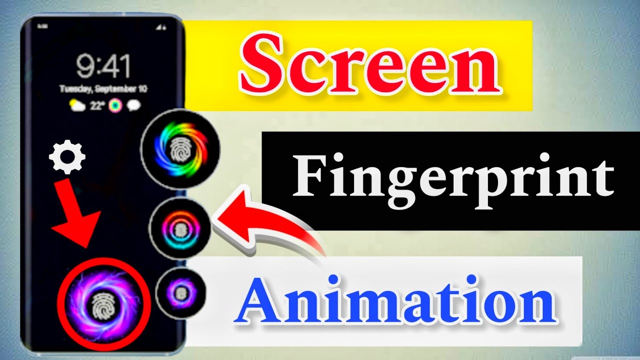 Screen Fingerprint Animation | Fingerprint lock Animation change kaise ...