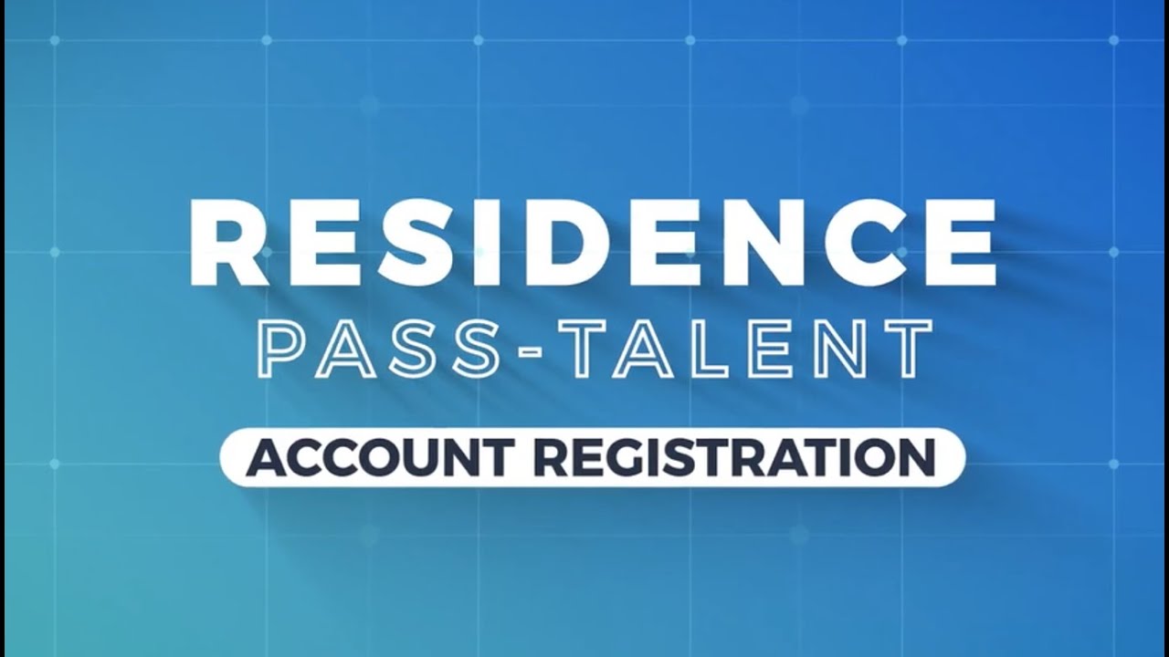Residence Pass-Talent (RP-T) - Account Registration - YouTube