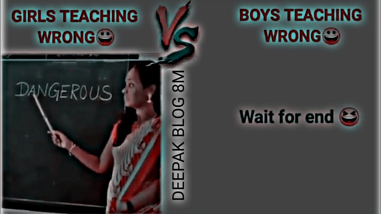 Girals Teaching Wrong vs Boys Teaching Wrong||funny memes video||Facebook typing statusTaxt ...