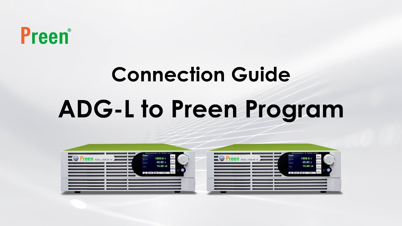 How to connect ADG-L to the Preen Program? - YouTube