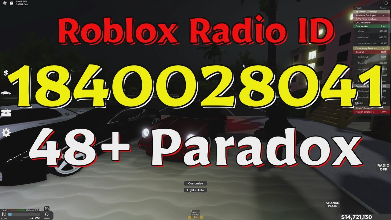 Paradox Roblox Radio Codes/IDs - YouTube