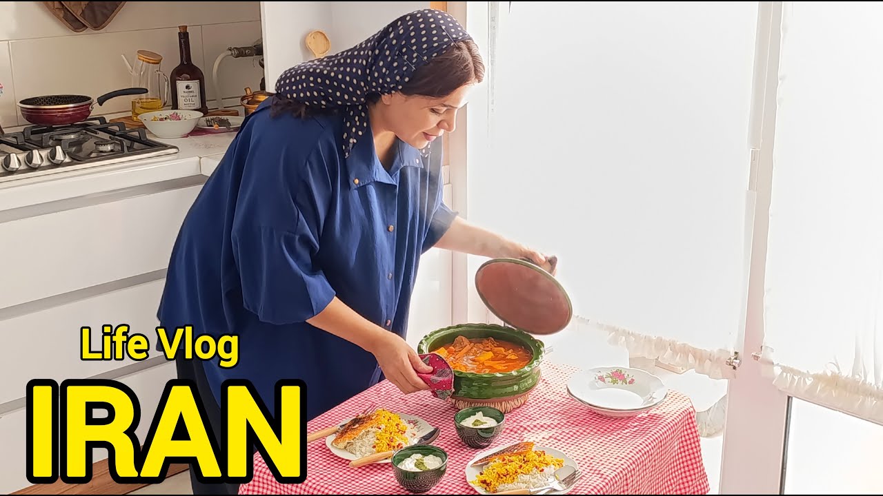 Iran Life Vlog: Simple & Real Life of an Iranian Couple | Cooking ...