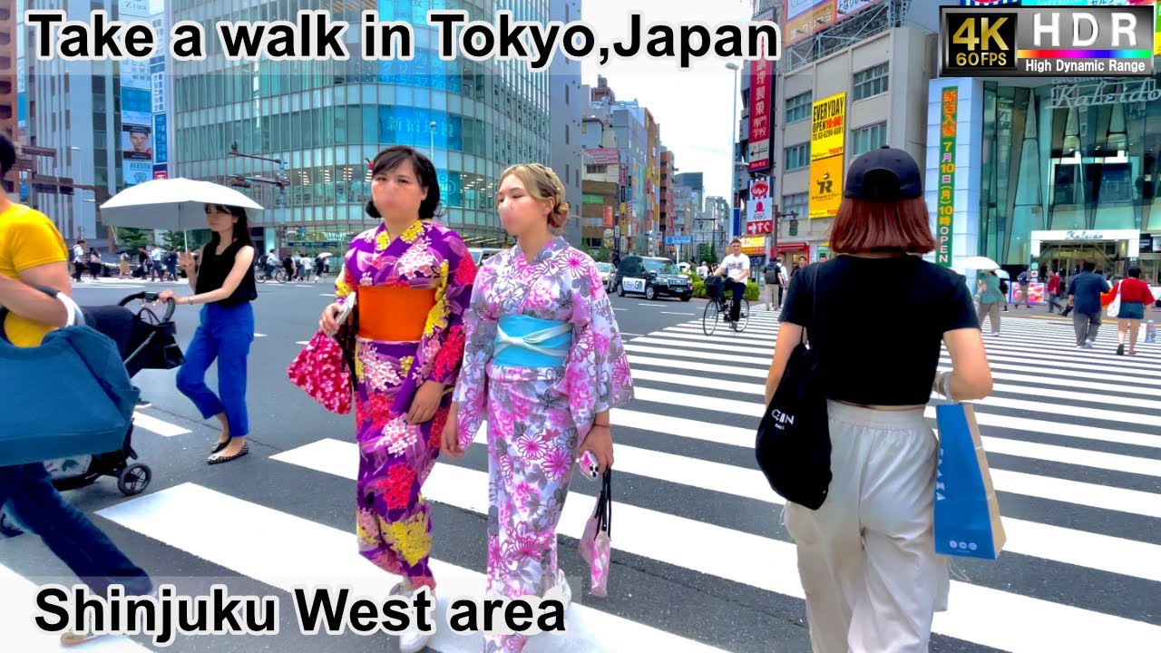 4K 60fps HDR// Take a walk in Tokyo, Japan,Shinjuku Keio Mall→Keio ...