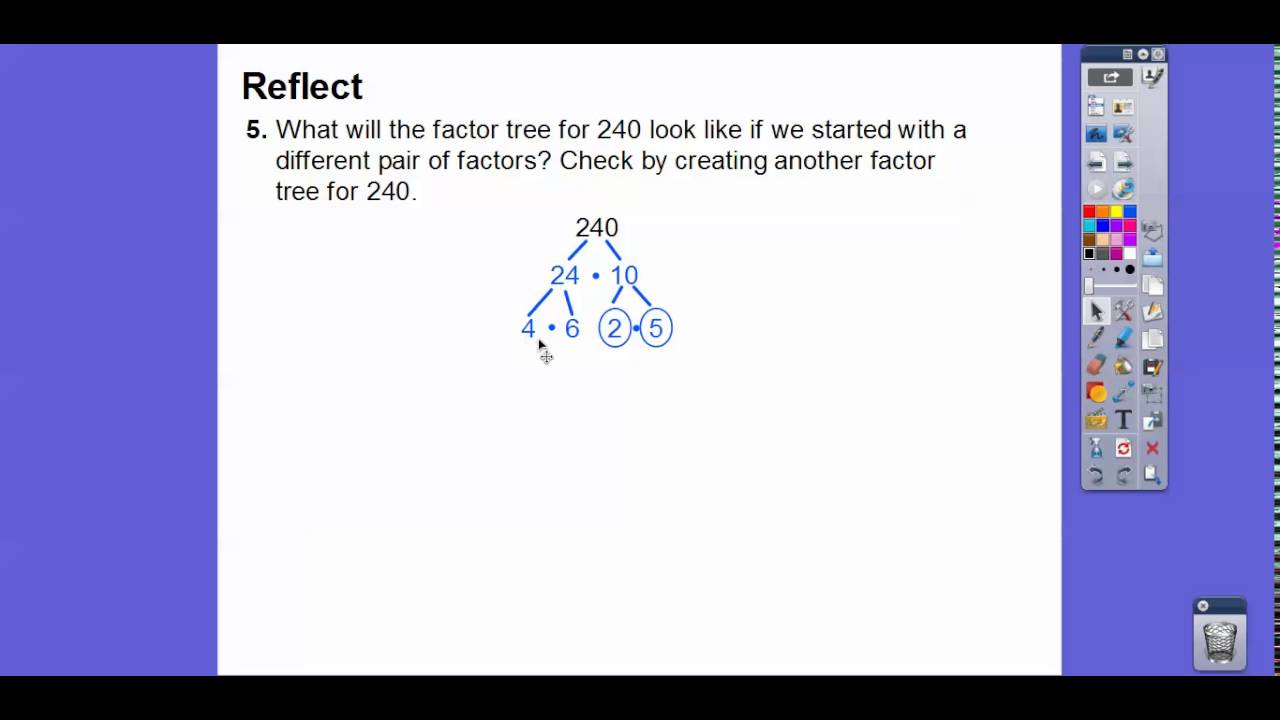 Prime Factorization Lesson 9 2 Youtube
