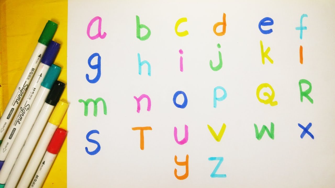 ABC learning the alphabet - letters from a to z - video for toddlers ...