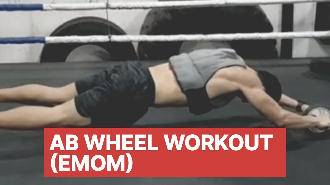 AB WHEEL WORKOUT (EMOM) ABS HOME WORKOUTS - YouTube