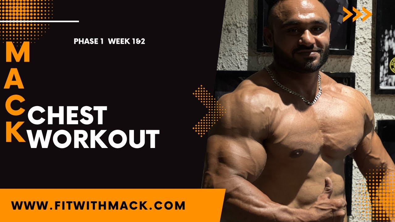 Chest workout phase 1 . Week 1 and 2 . Mack fitness #chestworkout # ...