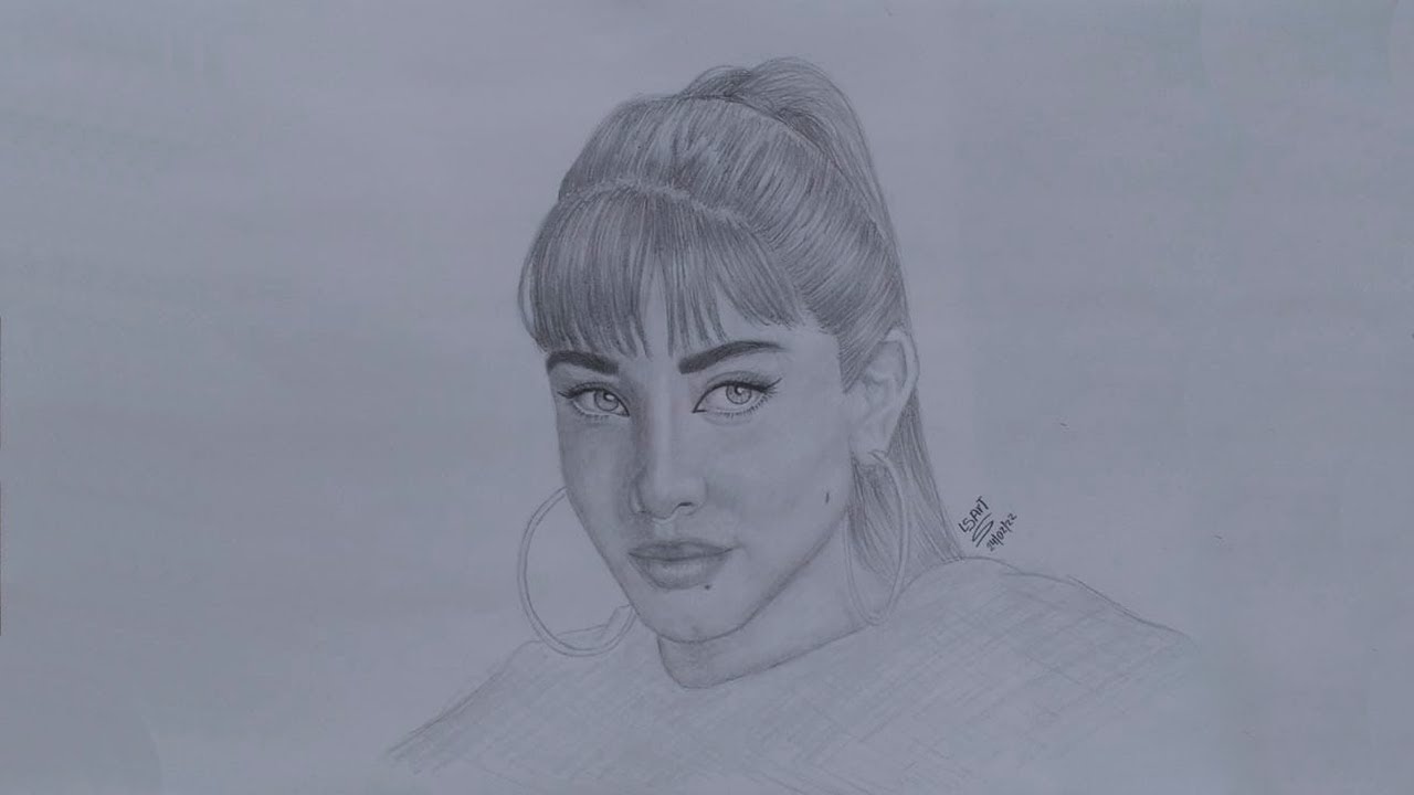 Dibujo a lapiz │MARIA BECERRA │ LS Art - YouTube