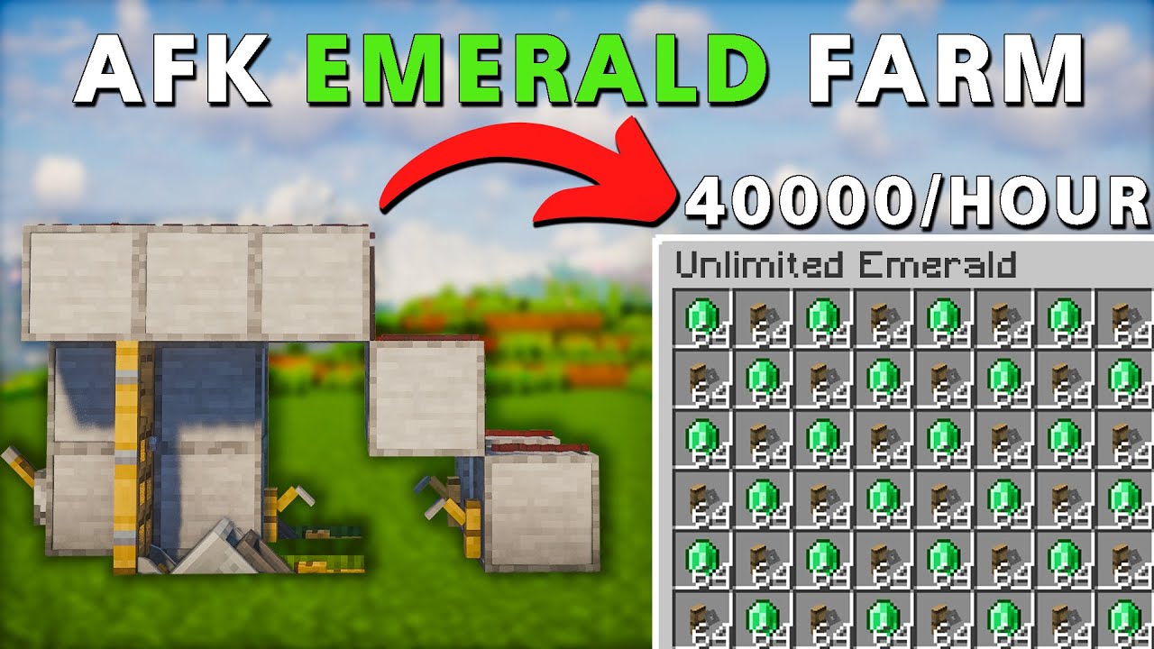 Minecraft Easy Emerald -Tripwire Hook Farm 1 21.11 1000+ Emeralds - YouTube