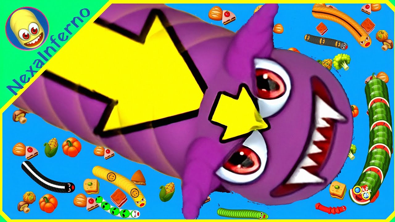 Bigg Arrow worm 🐛 smashing small worms #womszone #slitherio #snakegame ...