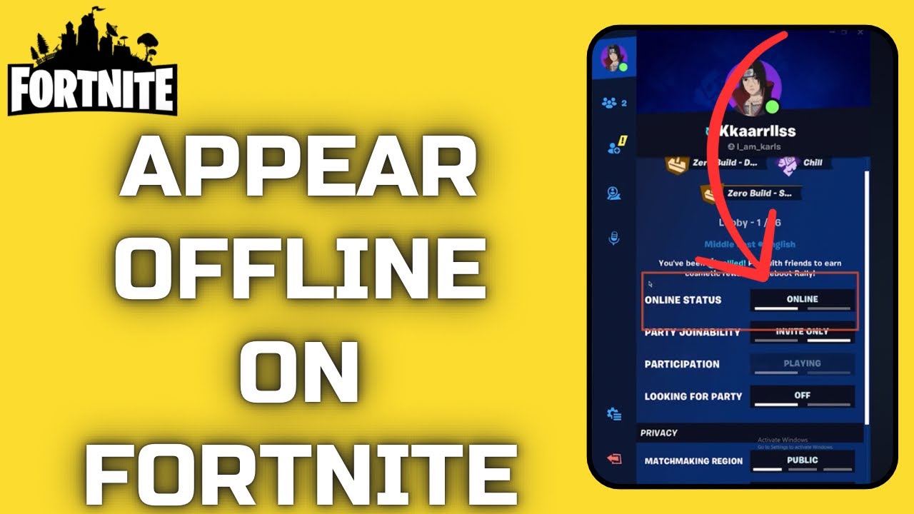 How To Appear Offline In Fortnite (2024) - YouTube
