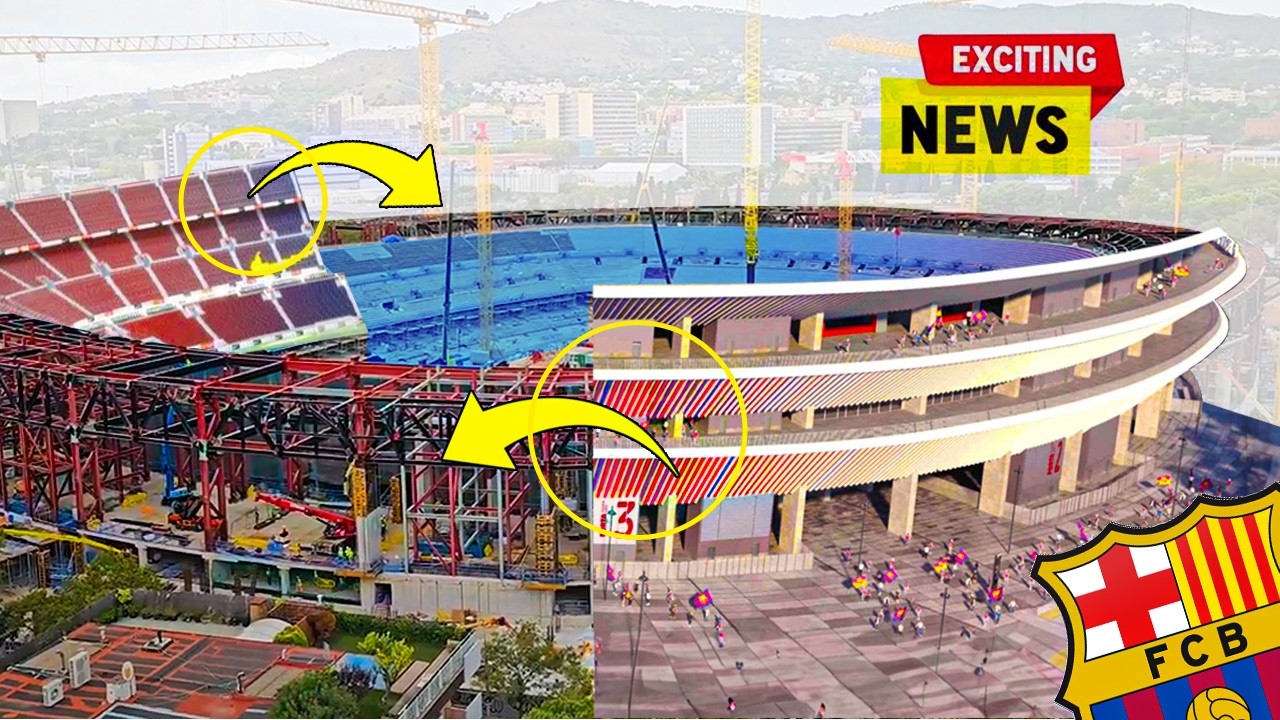 NEW Camp Nou Construction Update ️Huge progress all over the stadium ...