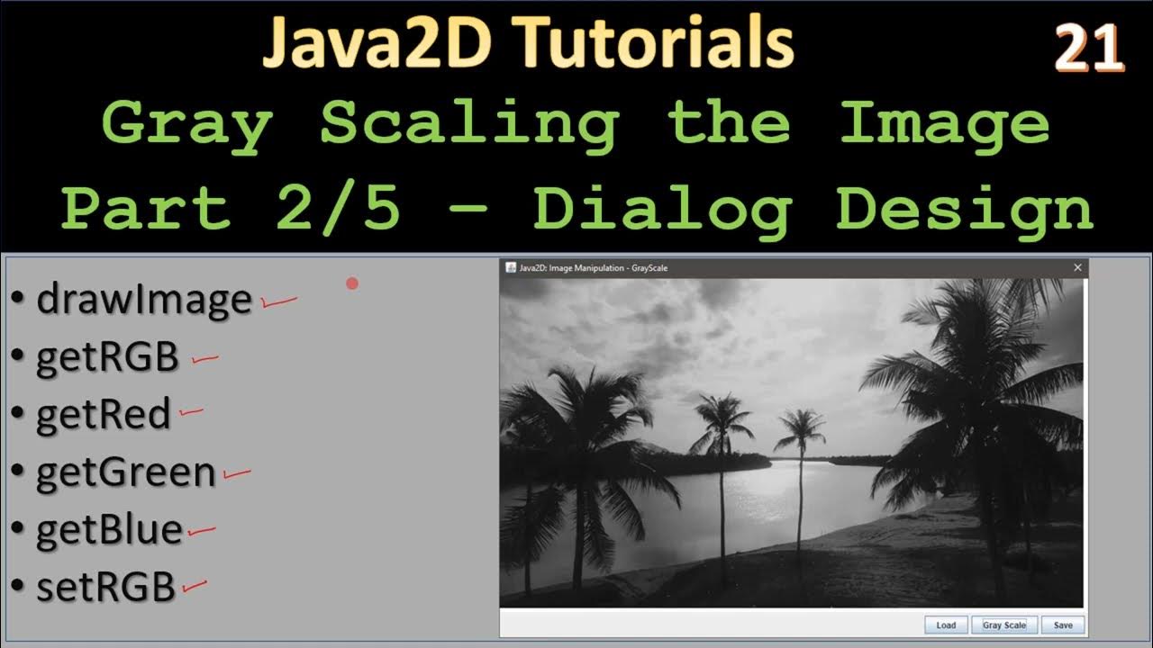 Grayscale Part 2 About The Example And Design Java2d Tutorial 21 Youtube