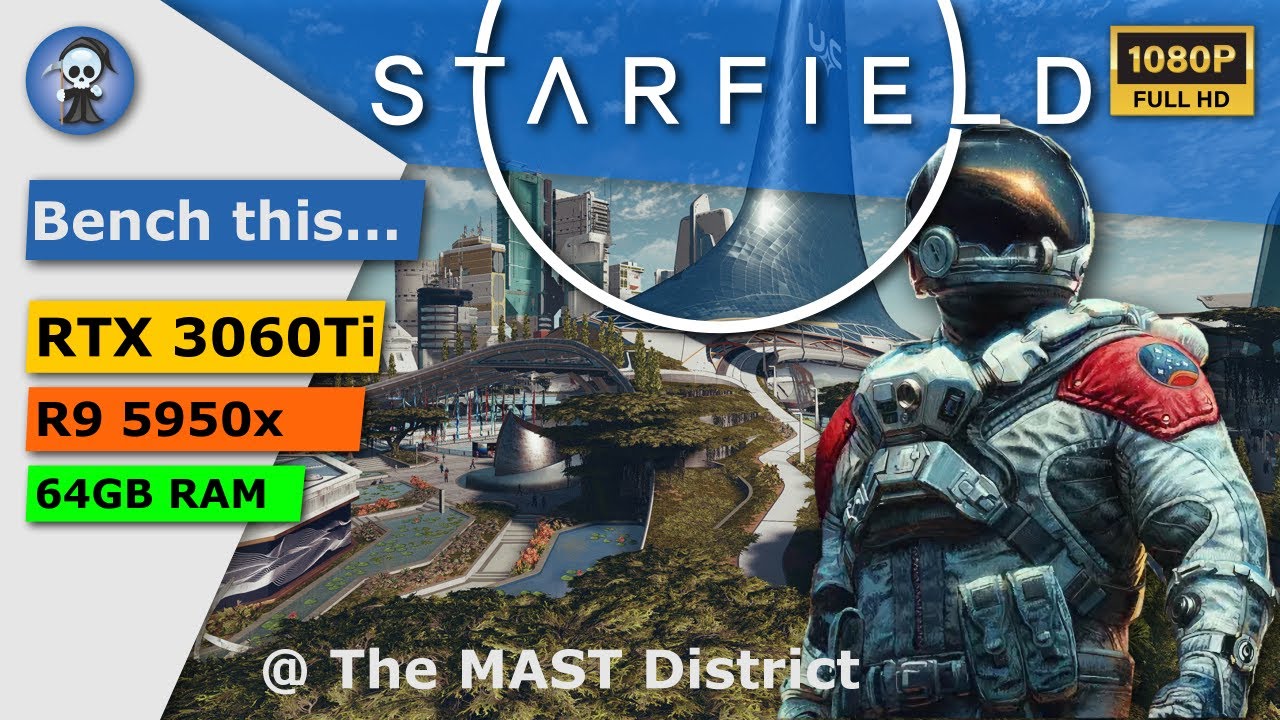 Starfield Benchmark / RTX 3060Ti / Ryzen 9 5950x / All Settings / 1080p ...