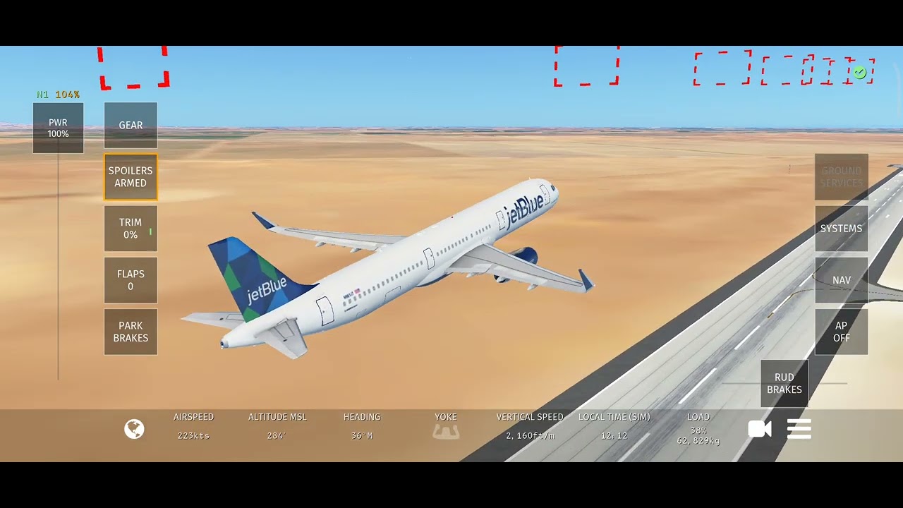 pergi ke jakarta pake pesawat jetBlue di game - YouTube