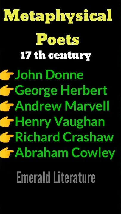 Metaphysical poets | John Donne, Andrew Marvell - YouTube