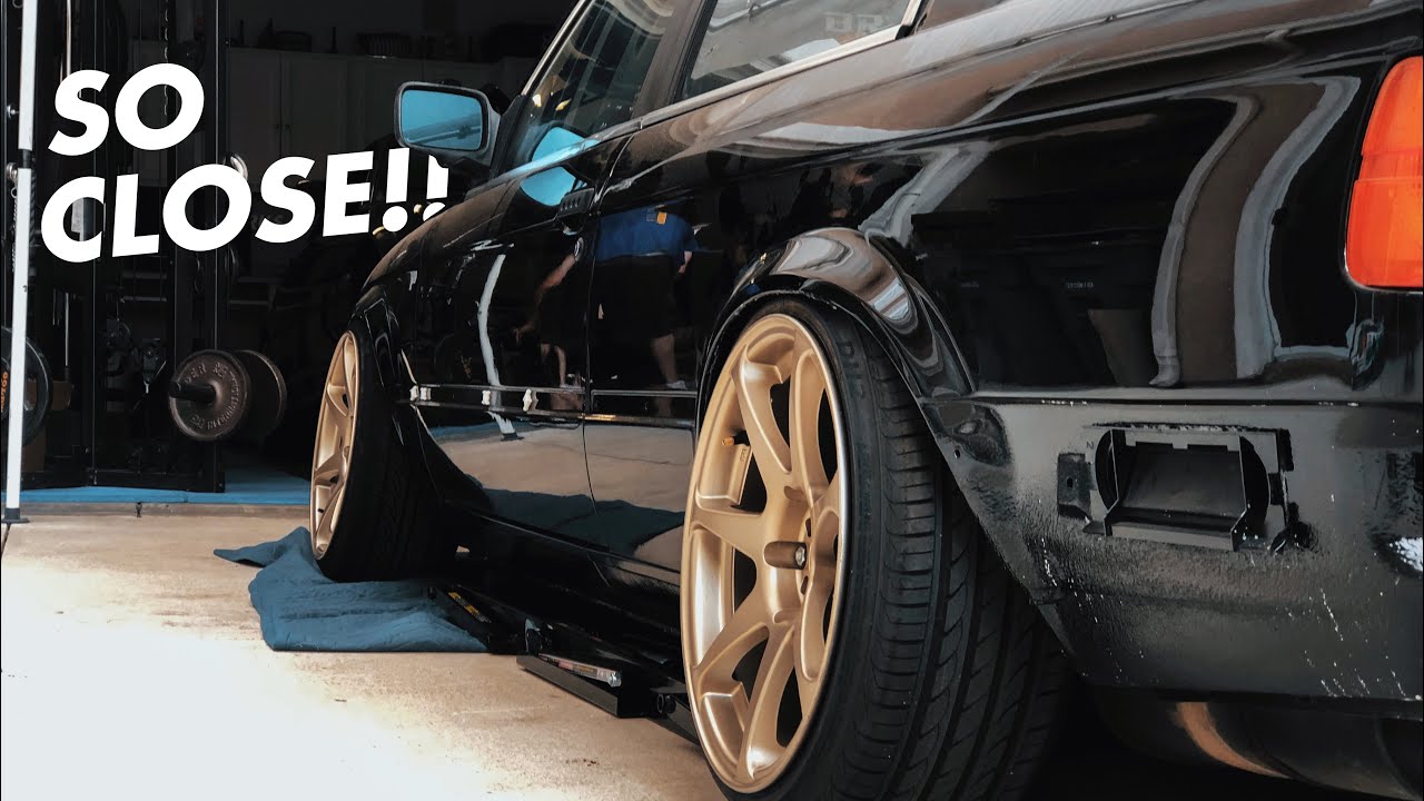 Trying to Achieve "Tucking" Fitment on The E30! - YouTube