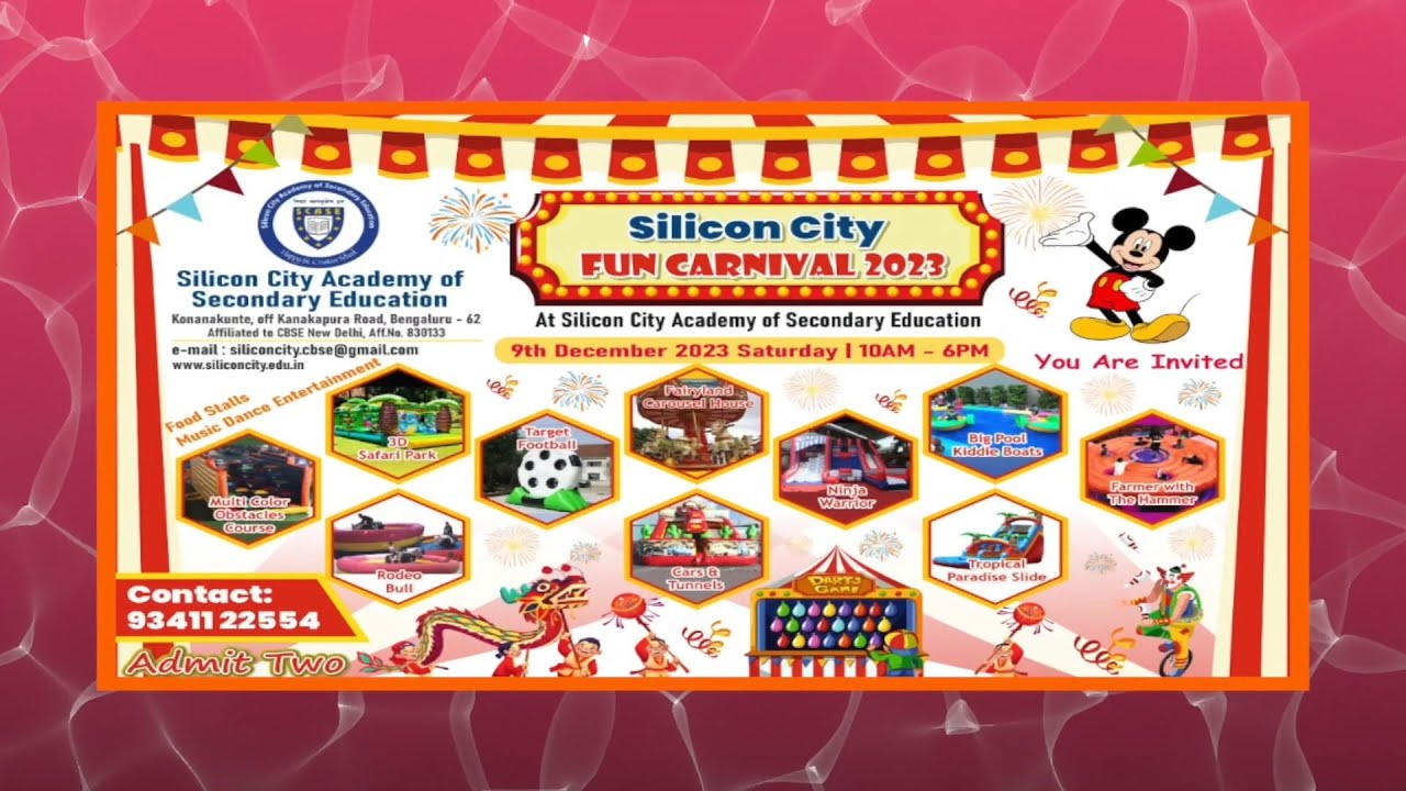 Silicon City School Fun Carnival 2023 - YouTube