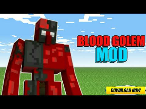 Blood Golem Mod For Minecraft Pe || Himlands Blood Golem mod - YouTube