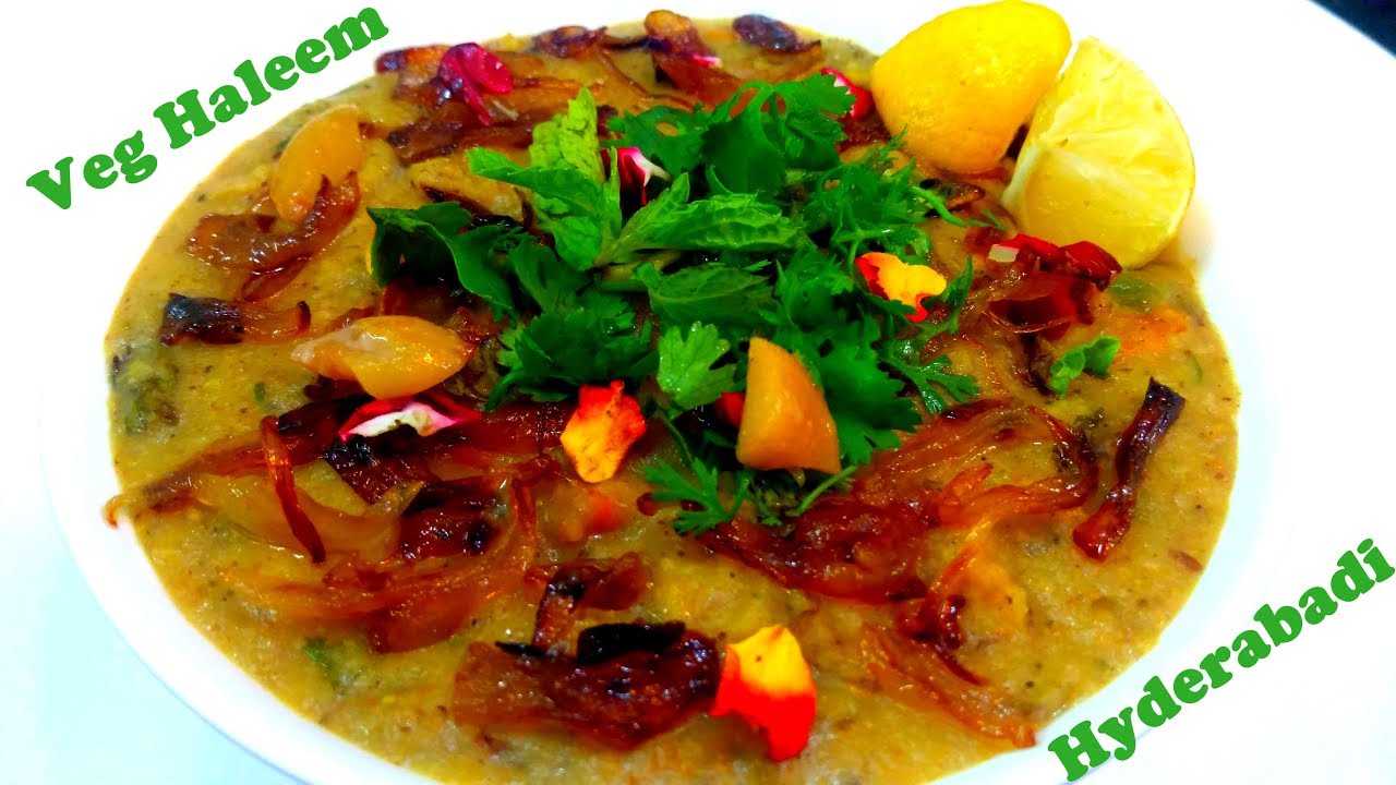 Ramzan Special Veg Haleem Recipe in Telugu | Hyderabadi Veg Haleem Eid ...