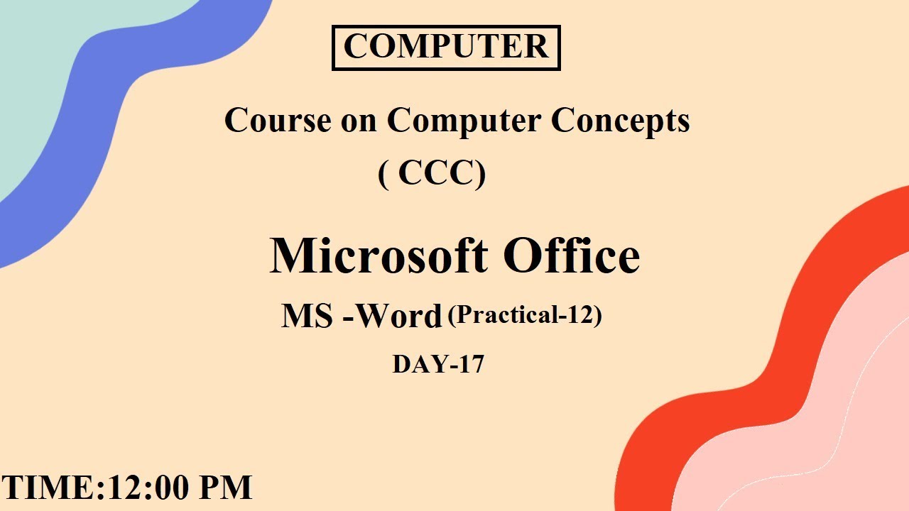 CCC | Day-17 | MS-Office | MS-Word | Practical-12 | View Menu | by ...
