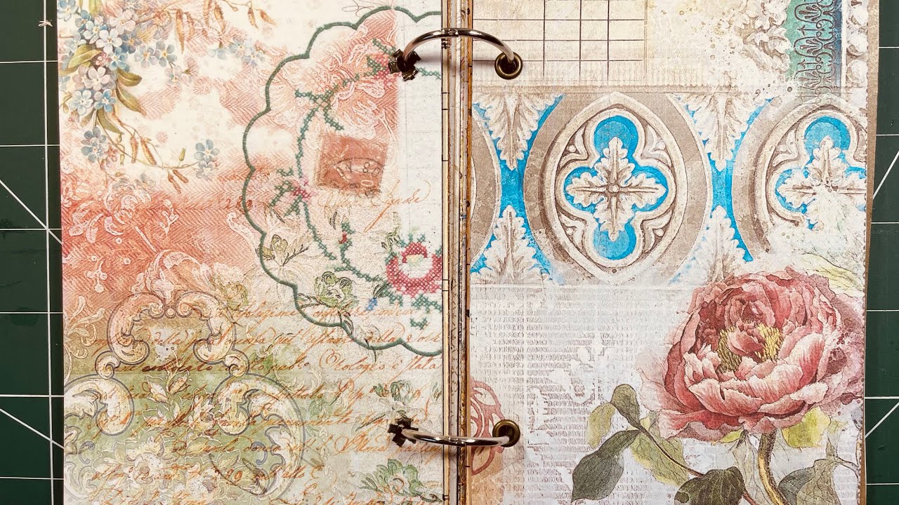 Part 2 How to make a Botanical RING BOUND JOURNAL - Wendy Style - YouTube