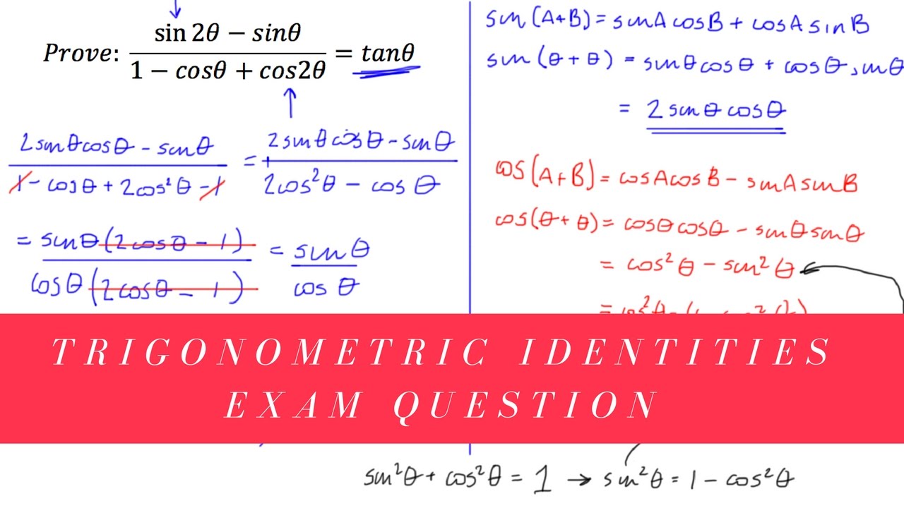 Trigonometric Identity - Exam Question - YouTube