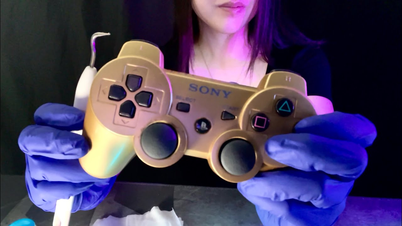 ASMR | Cleaning a PlayStation Controller (part 2) 🎮 🧼 - YouTube
