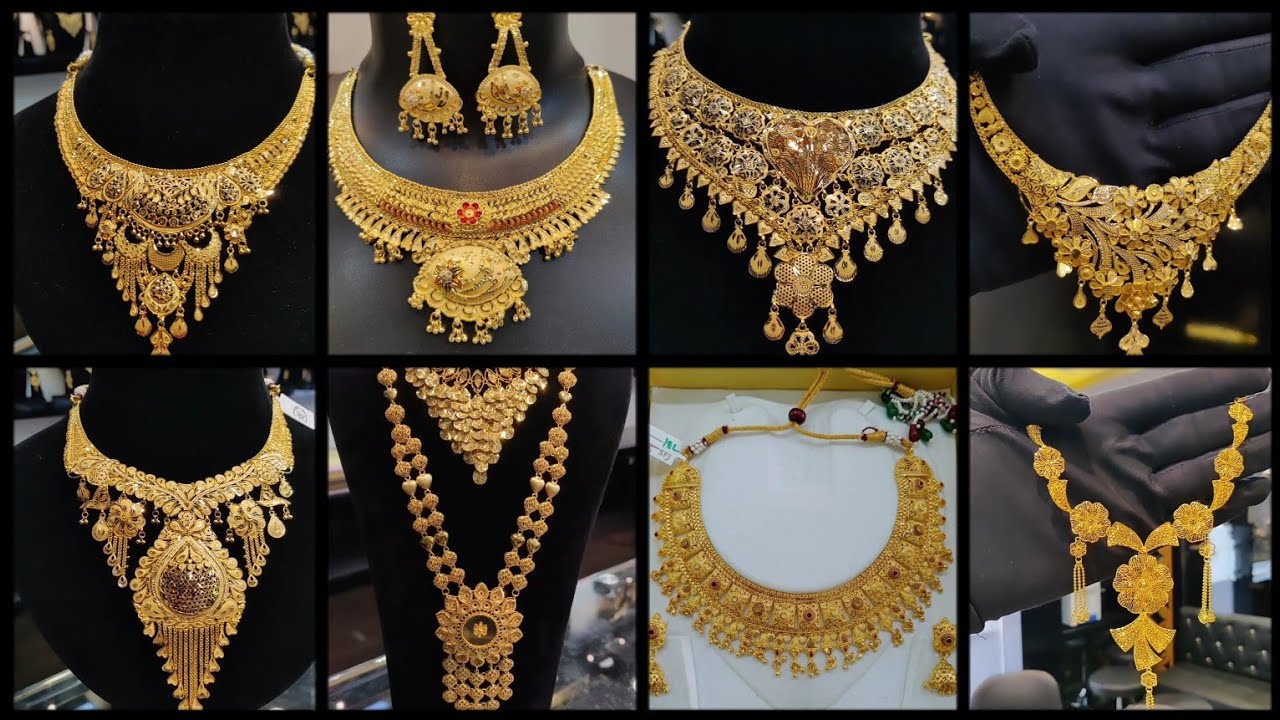 Gold Necklace Set /Gold Jewelry/ Trending /Gold Necklace Designs 2023 ...