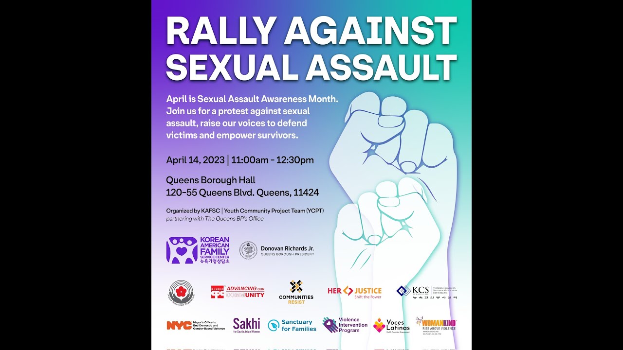 The Rally against Sexual Assault Outside @QnsBPRichards BH 4/14/23 ...