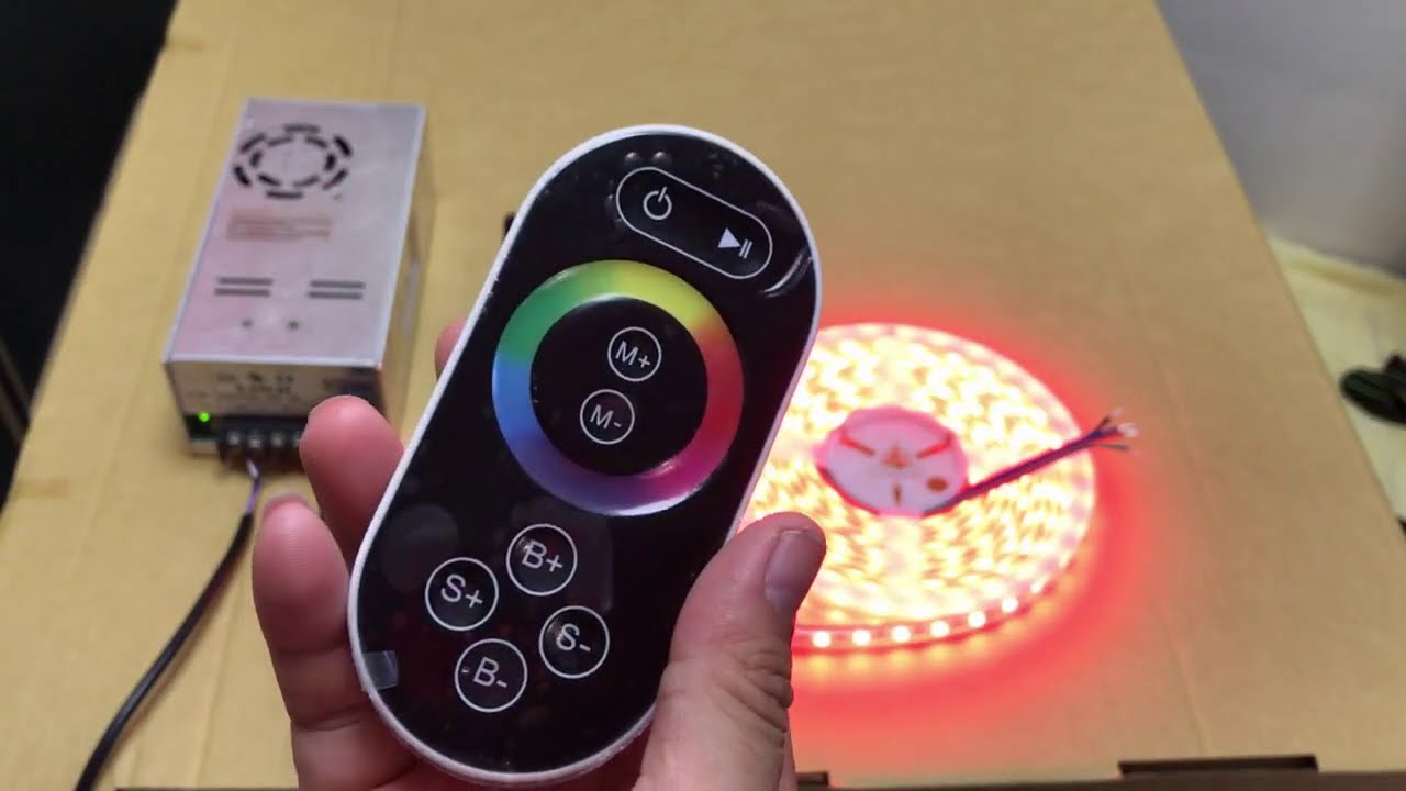 LED Strip light + 2.4G controller usage / Indoor full color LED control ...