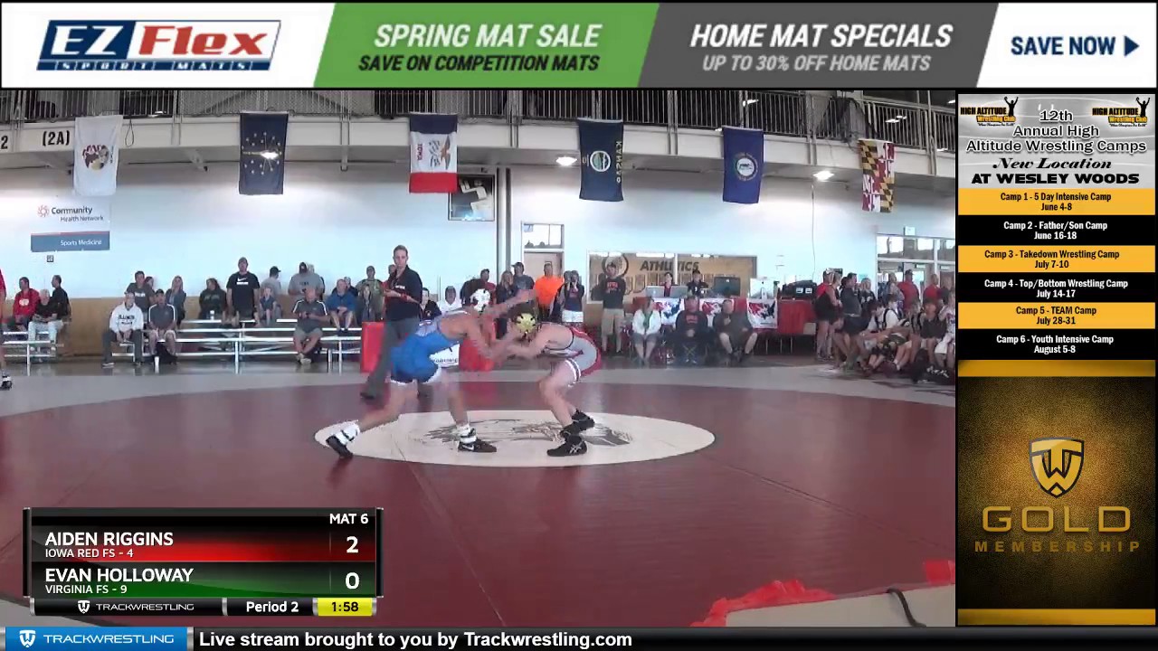 91 Aiden Riggins Iowa Red FS vs Evan Holloway Virginia FS 6919801104 ...