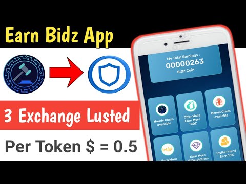 🔥 Earn Bidz New High Paying App | Earn Free Bidz Listed Token | Per ...