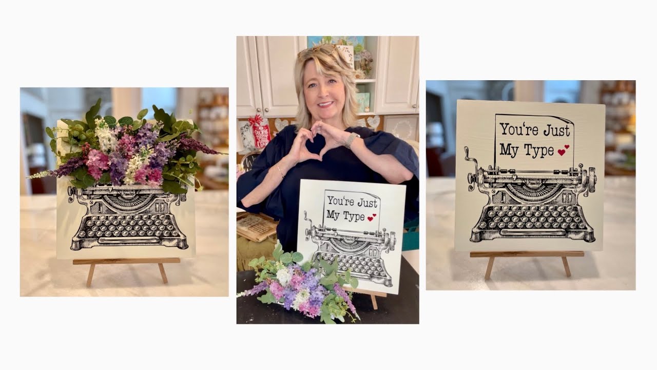 The cutest typewriter with flowers craft project ever | Magnolia Design ...