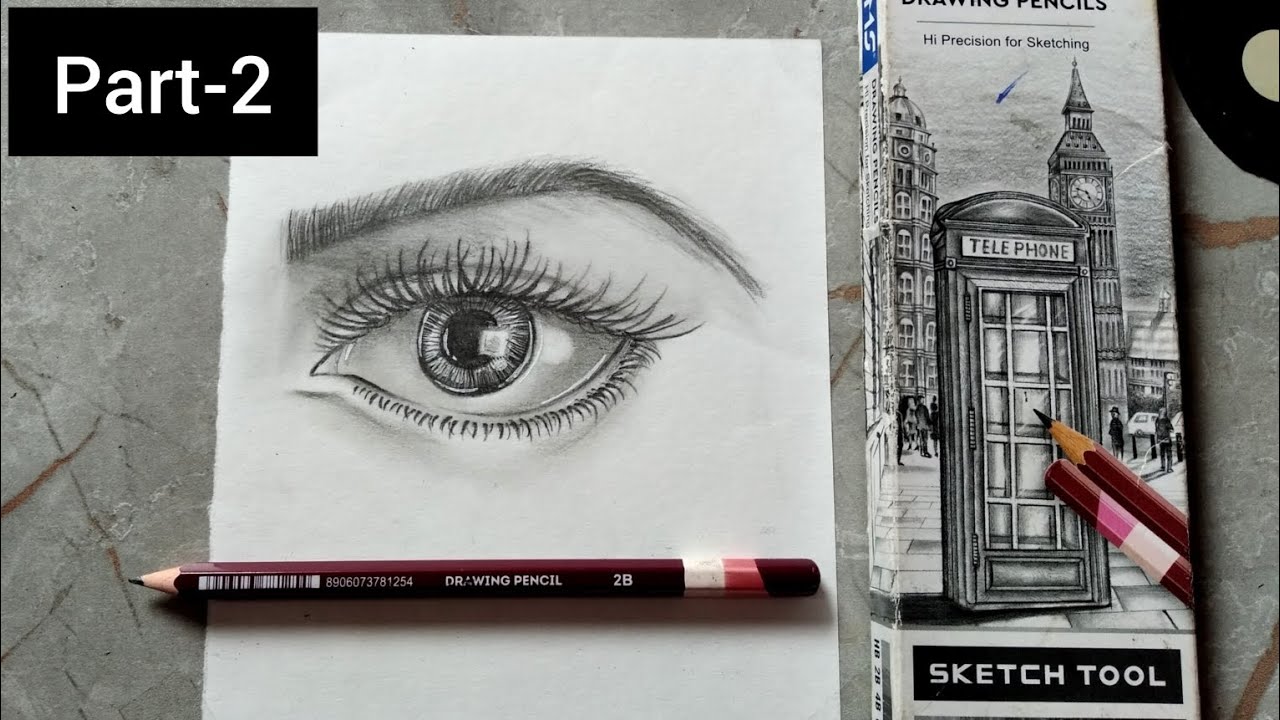 (part -2) How to draw realistic eyes drawing || step by step || by ...
