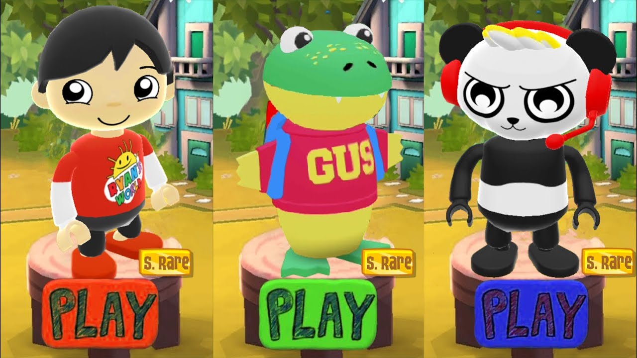 Tag with Gus the Gummy Gator vs Red T-Shirt Ryan vs Combo Panda - Run ...